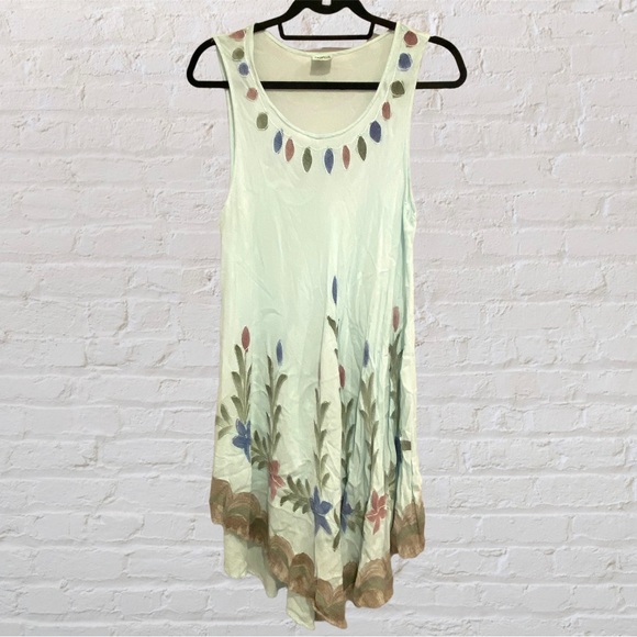 Advance Apparels | Dresses | 235 Light Blue Floral Boho Sheer Sun Dress ...
